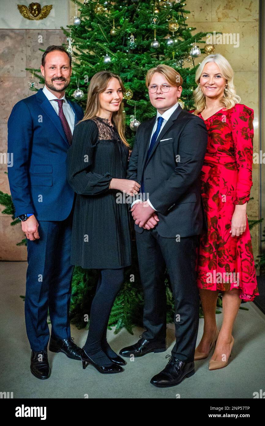 The Norway royal family from left, Crown Prince Haakon, Princess Ingrid ...