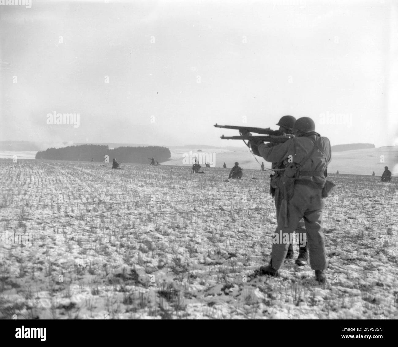 FILE - In this Dec. 27, 1944, file photo, American infantrymen of the ...
