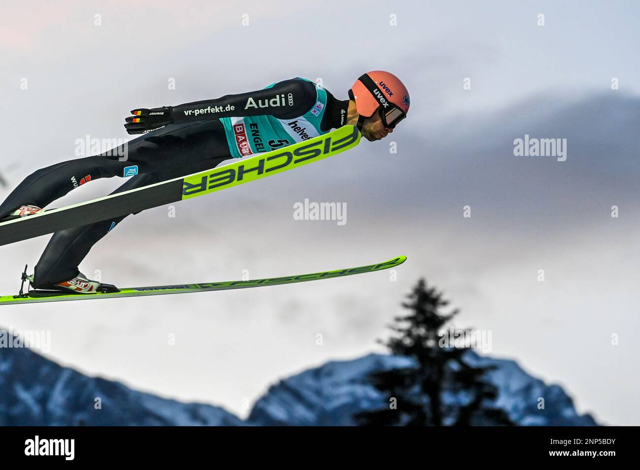 Pius Paschke of Germany in action at the men's ski jumping FIS World ...