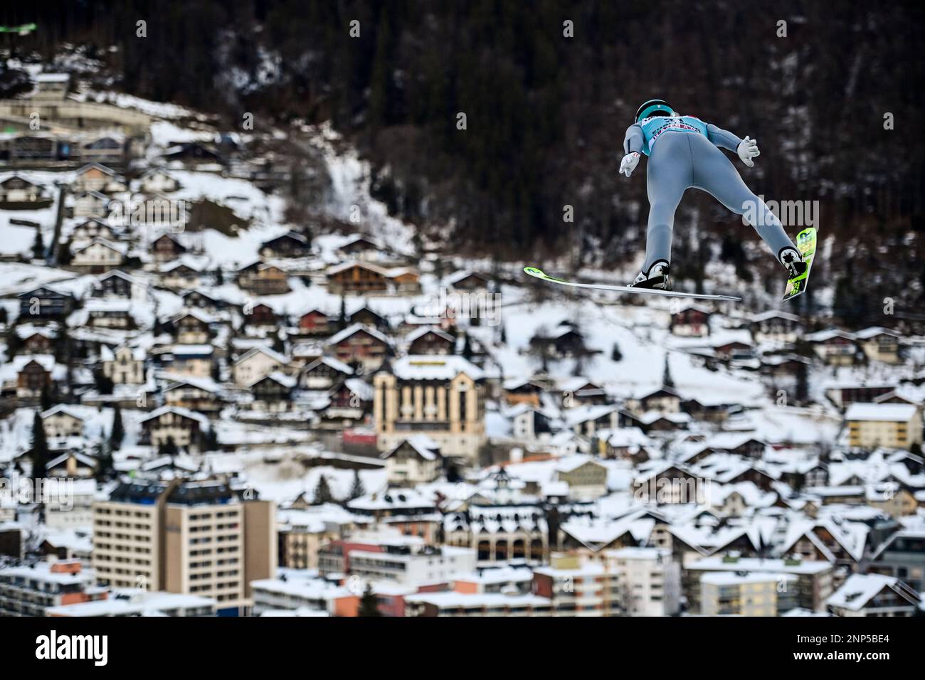 Michael Hayboeck of Austria in action at the men's ski jumping FIS ...
