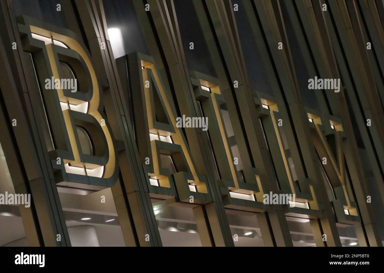The logo of Bally is seen at Ginza district in Chuo Ward, Tokyo on ...