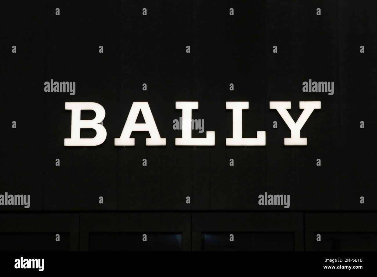The logo of Bally is seen at Ginza district in Chuo Ward, Tokyo on ...
