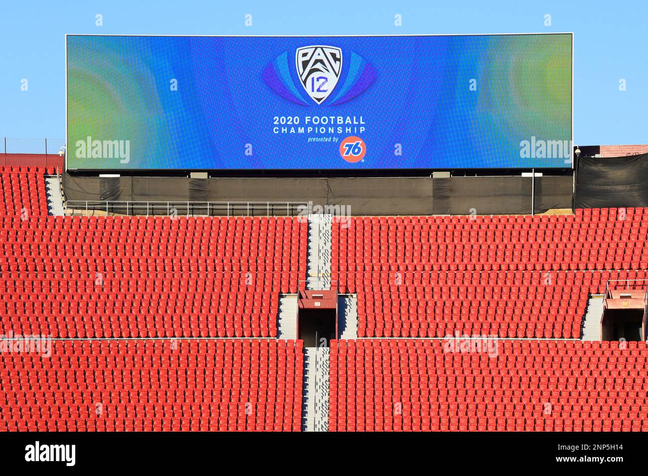 LOS ANGELES, CA - DECEMBER 18: A view of the scoreboard before the Pac ...