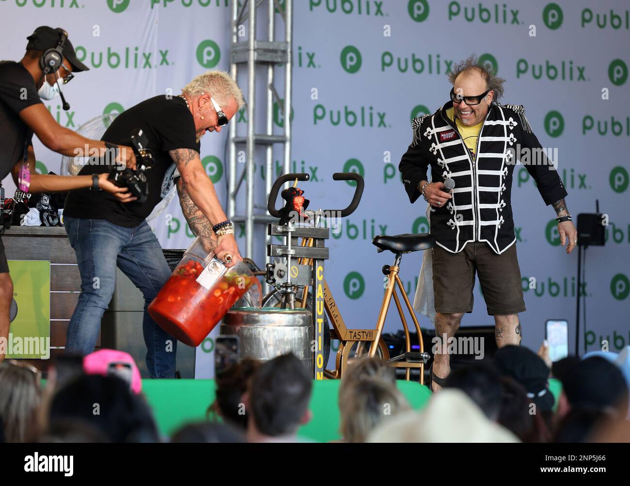 MIAMI BEACH, FL - FEBRUARY 25: Guy Fieri (L) and Stretch, also known as ...