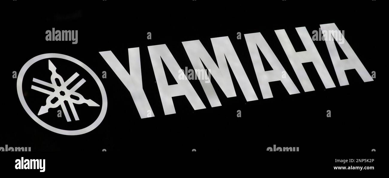 The logo of Yamaha Corporation is seen at Ginza district in Chuo Ward ...