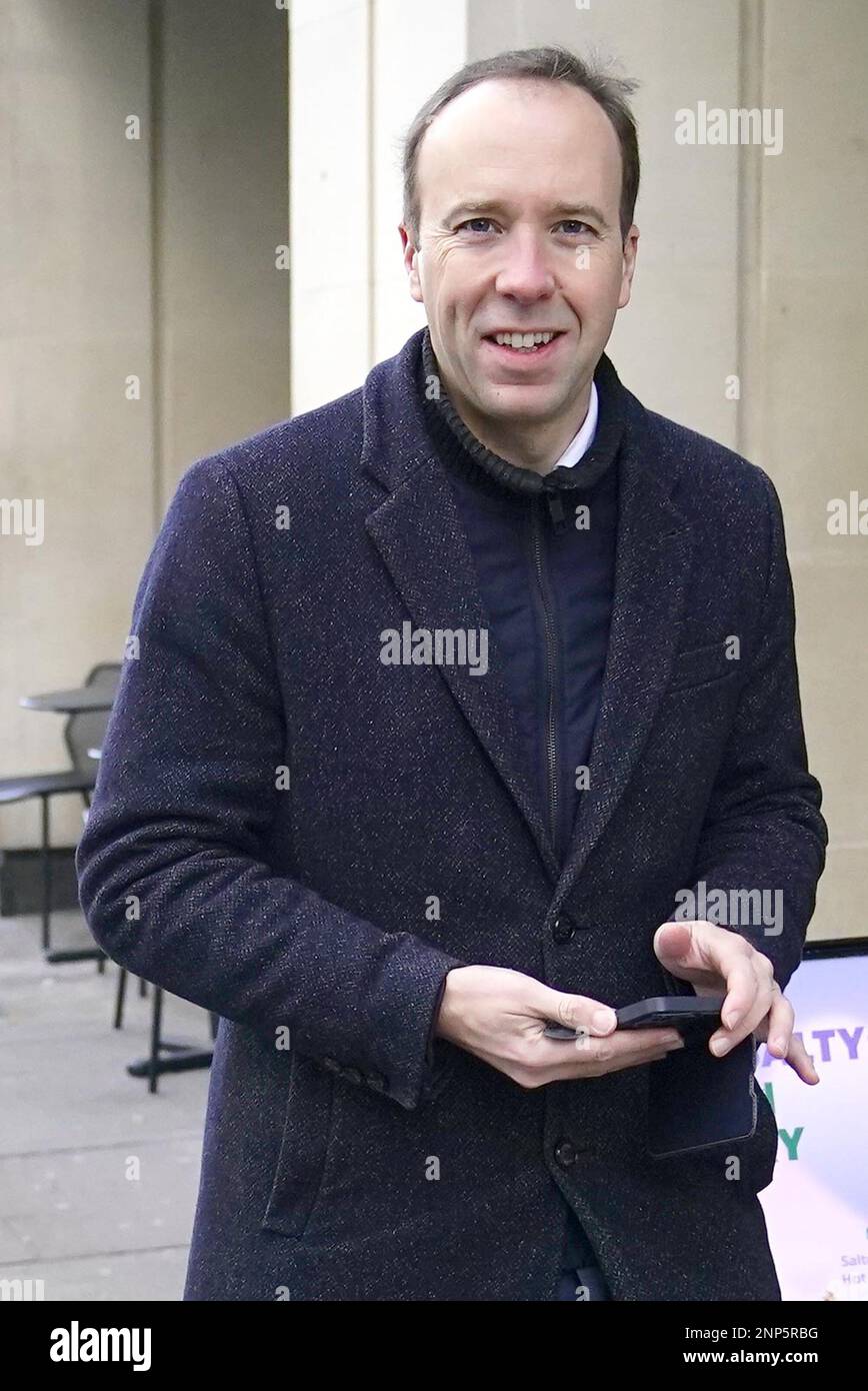 File photo dated 1/2/2023 of former health secretary Matt Hancock who ...