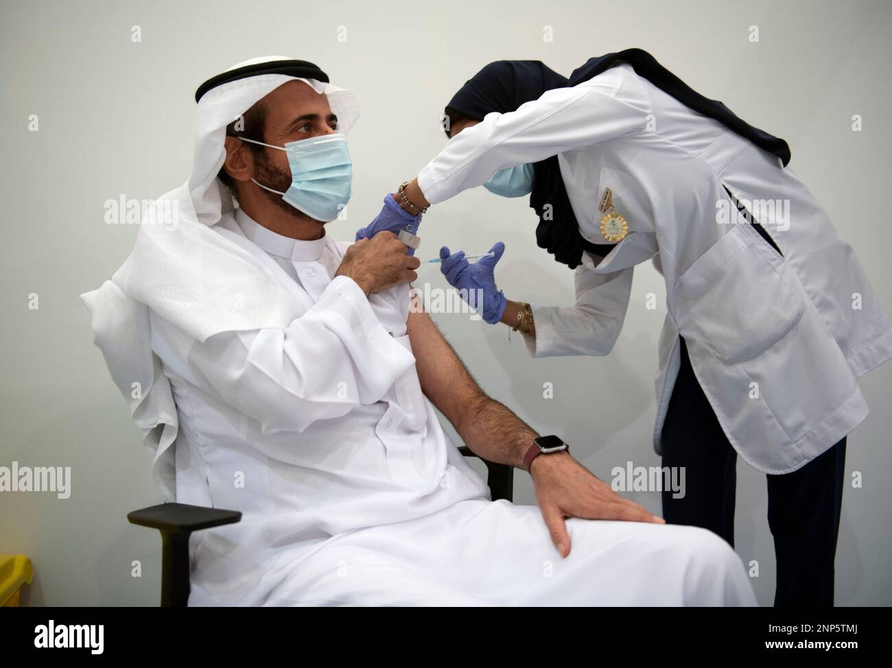 In this photo released by Saudi Health Ministry, Tawfiq Al-Rabiah ...