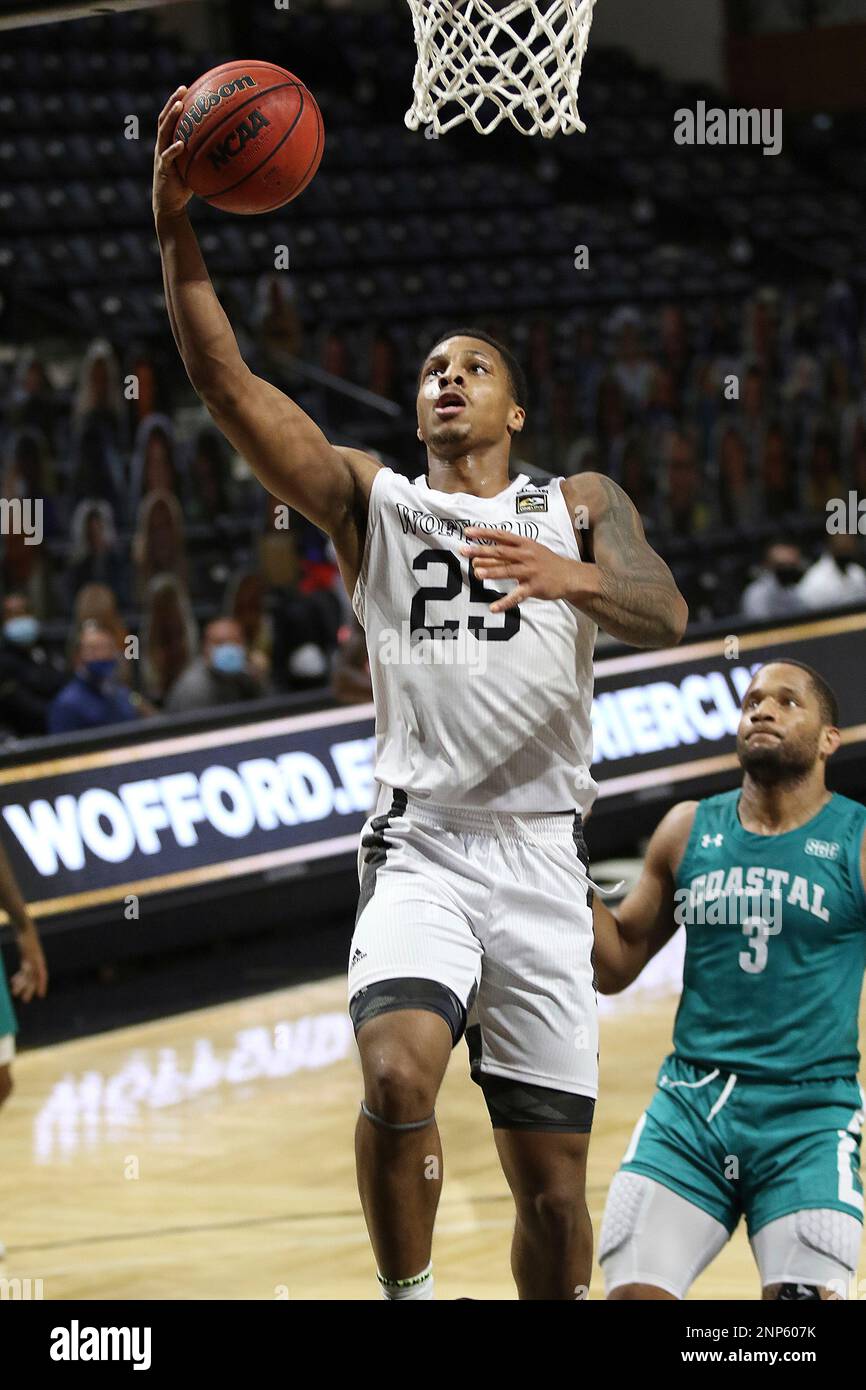 SPARTANBURG, SC - DECEMBER 15: Messiah Jones (25) forward of Wofford ...