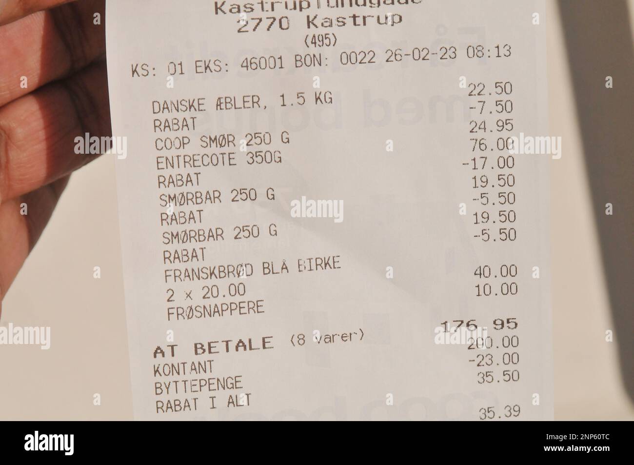 Copenhagen/Denmark/26 February 2023/ Inflations and high food price in ...