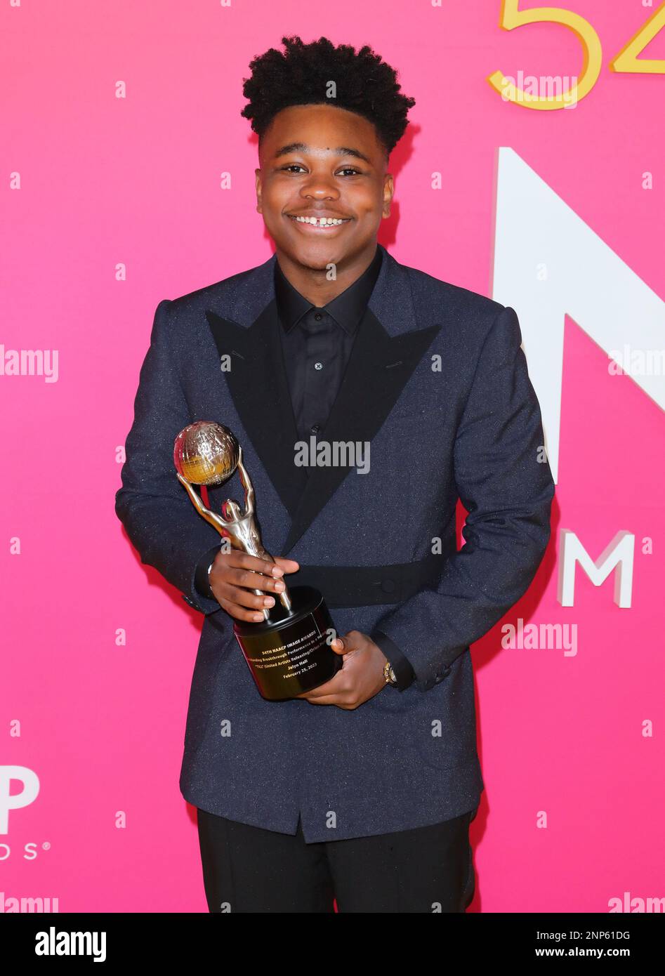 Jalyn Hall arrives at The 54th NAACP Image Awards, held at The Pasadena ...