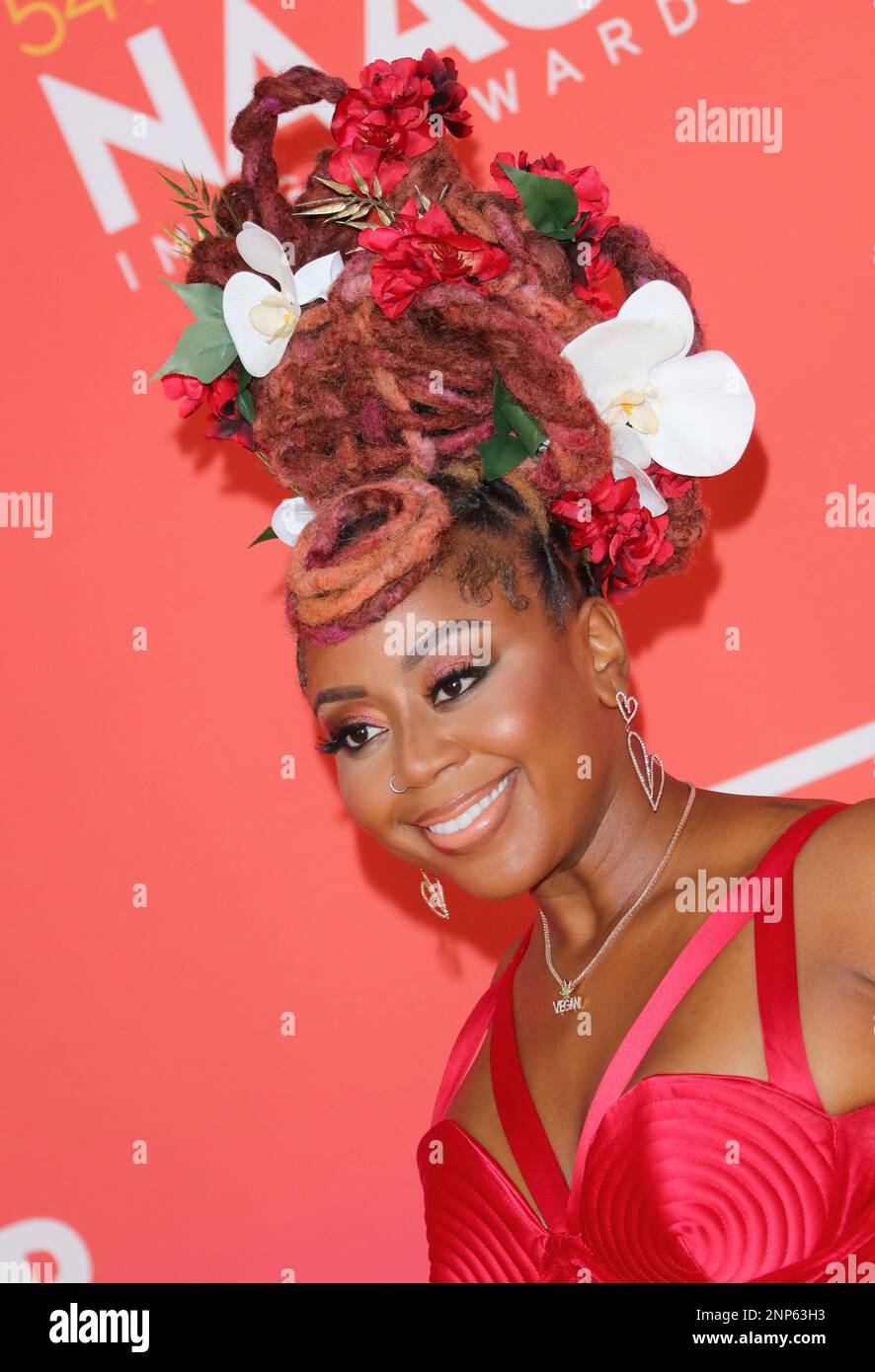 Pinky Cole arrives at The 54th NAACP Image Awards, held at The Pasadena ...