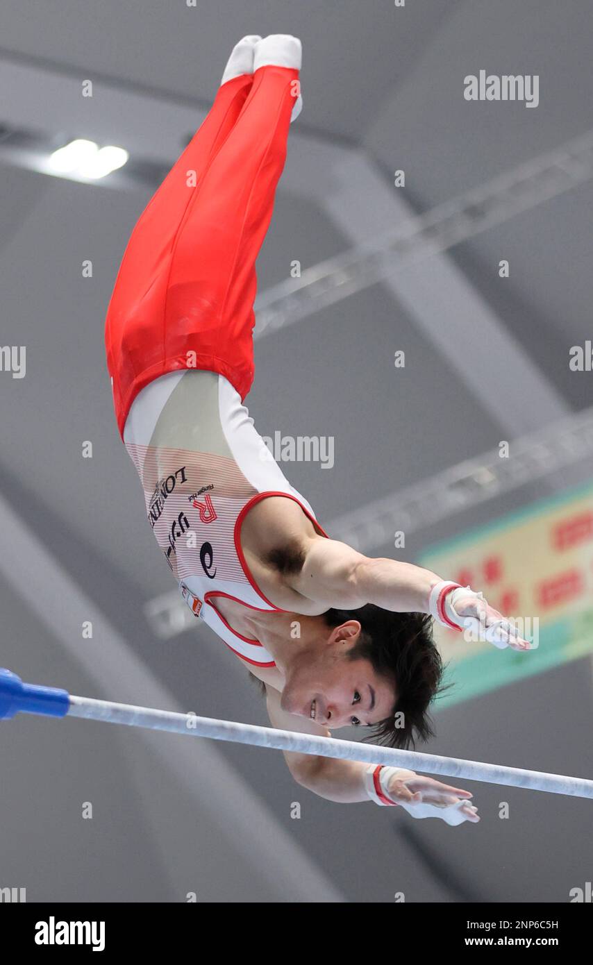 Kohei Uchimura, a Japanese gymnast who won seven-time Olympic medalist ...