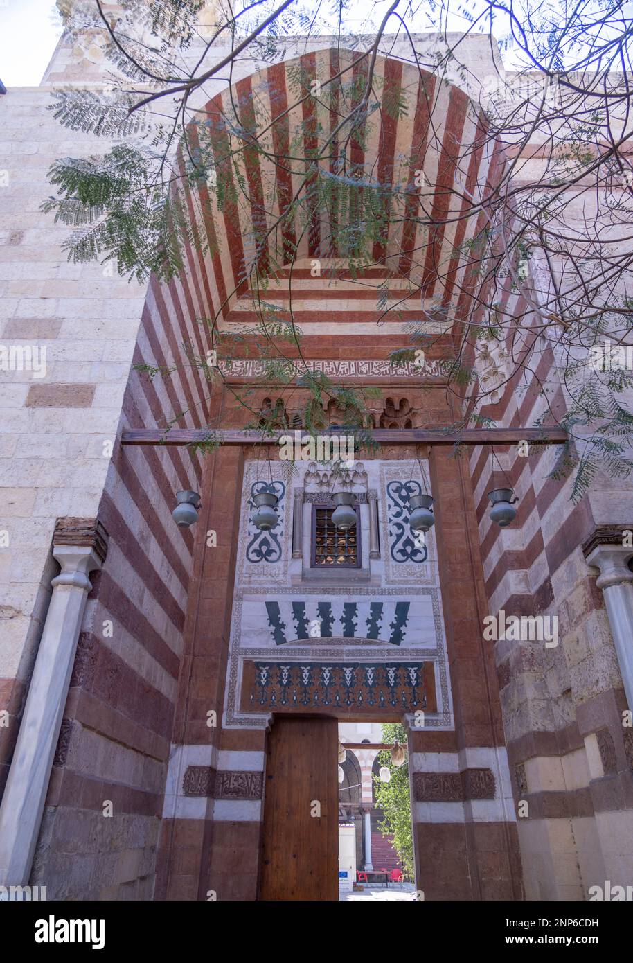 entrance of mosque of Maridani, 1340, Darb al-Ahmar, Cairo, Egypt Stock ...
