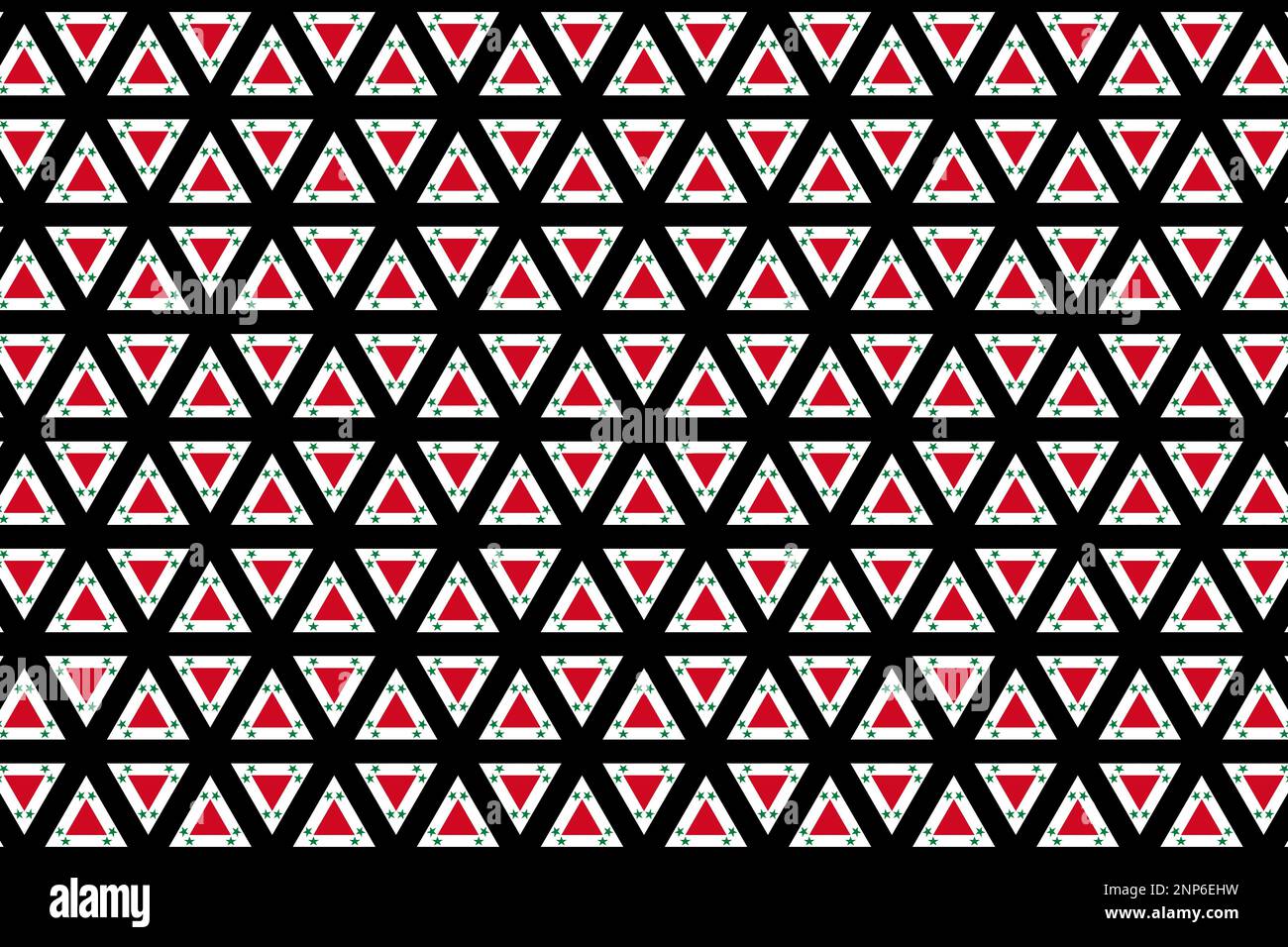 Geometric pattern in the colors of the national flag of Syria. The ...