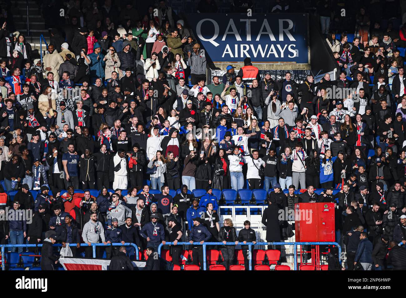 Parisian supporters illustration (PSG's Ultras, KOP, fans crowd) during ...