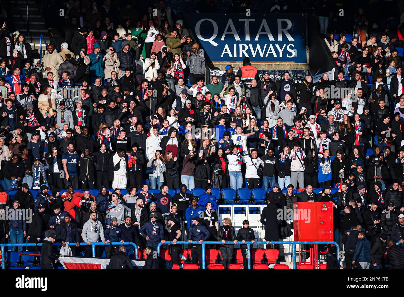 Parisian supporters illustration (PSG's Ultras, KOP, fans crowd) during ...