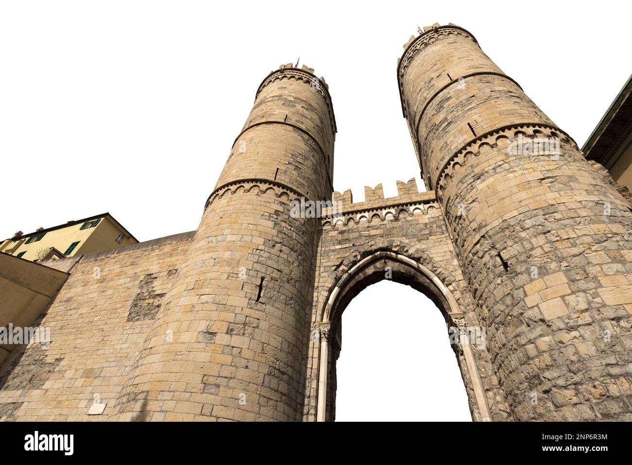 Genoa (Genova), medieval city gate called Porta Soprana or Porta di ...