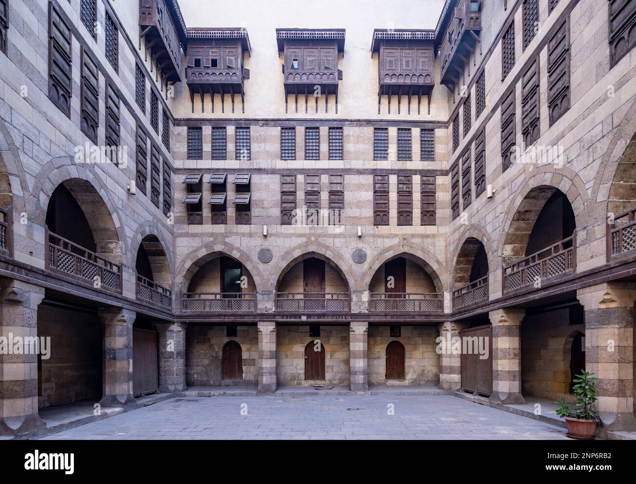 interior courtyard of Wikala of al-Ghawri, Cairo, Egypt Stock Photo - Alamy