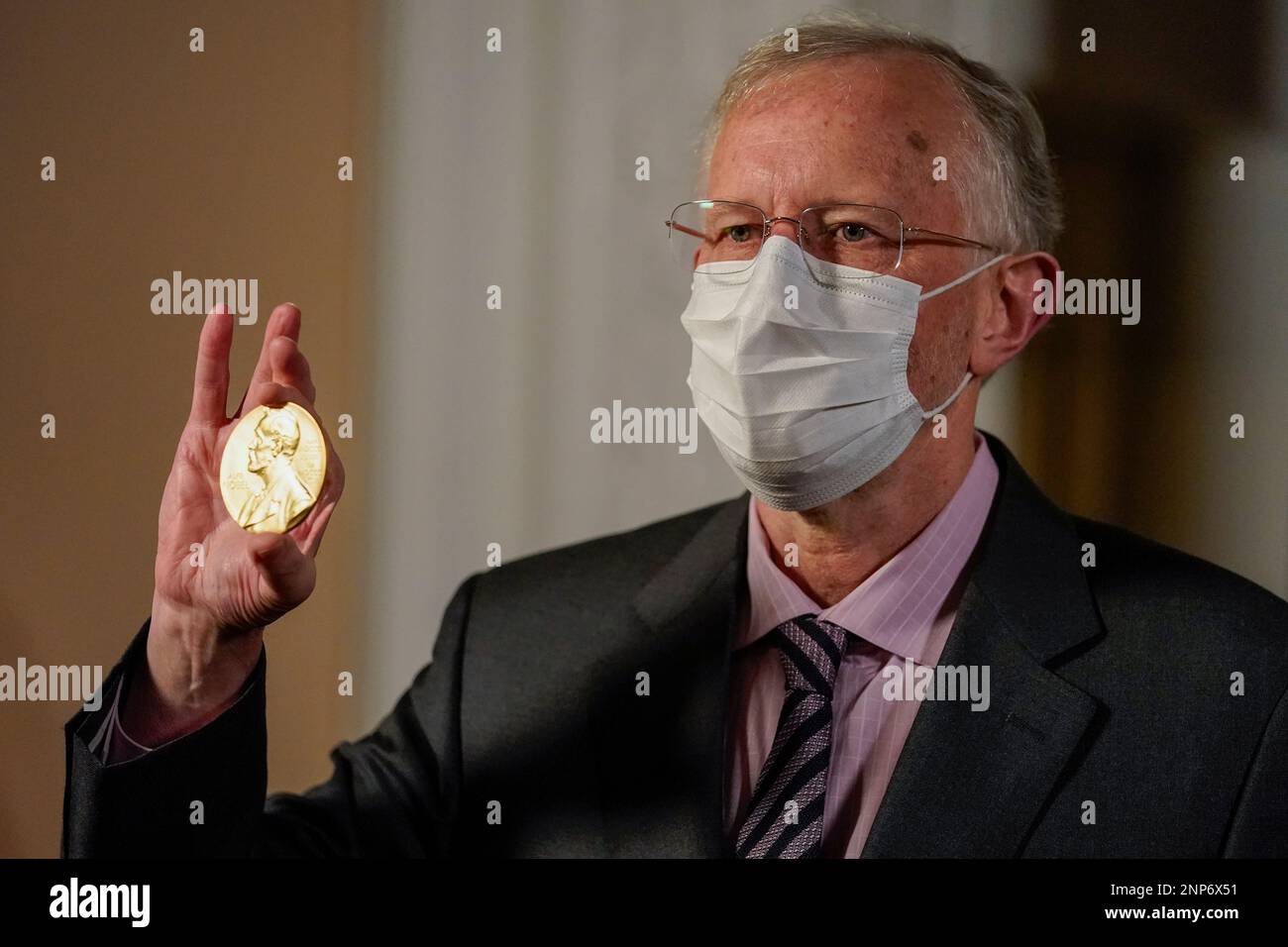 Charles M. Rice, Nobel Laureate in Physiology or Medicine, poses with ...