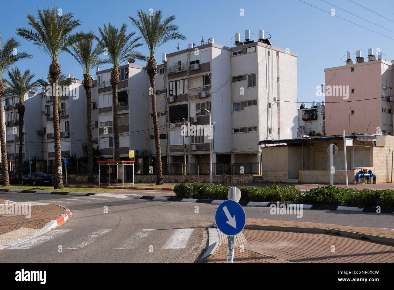 Typical old aged Architecture in israel. 60s buildings with air ...