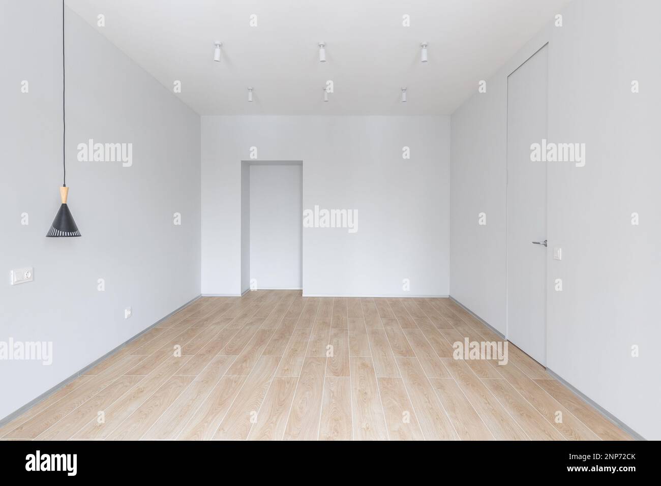 Empty gray room ready for people to move in Stock Photo - Alamy