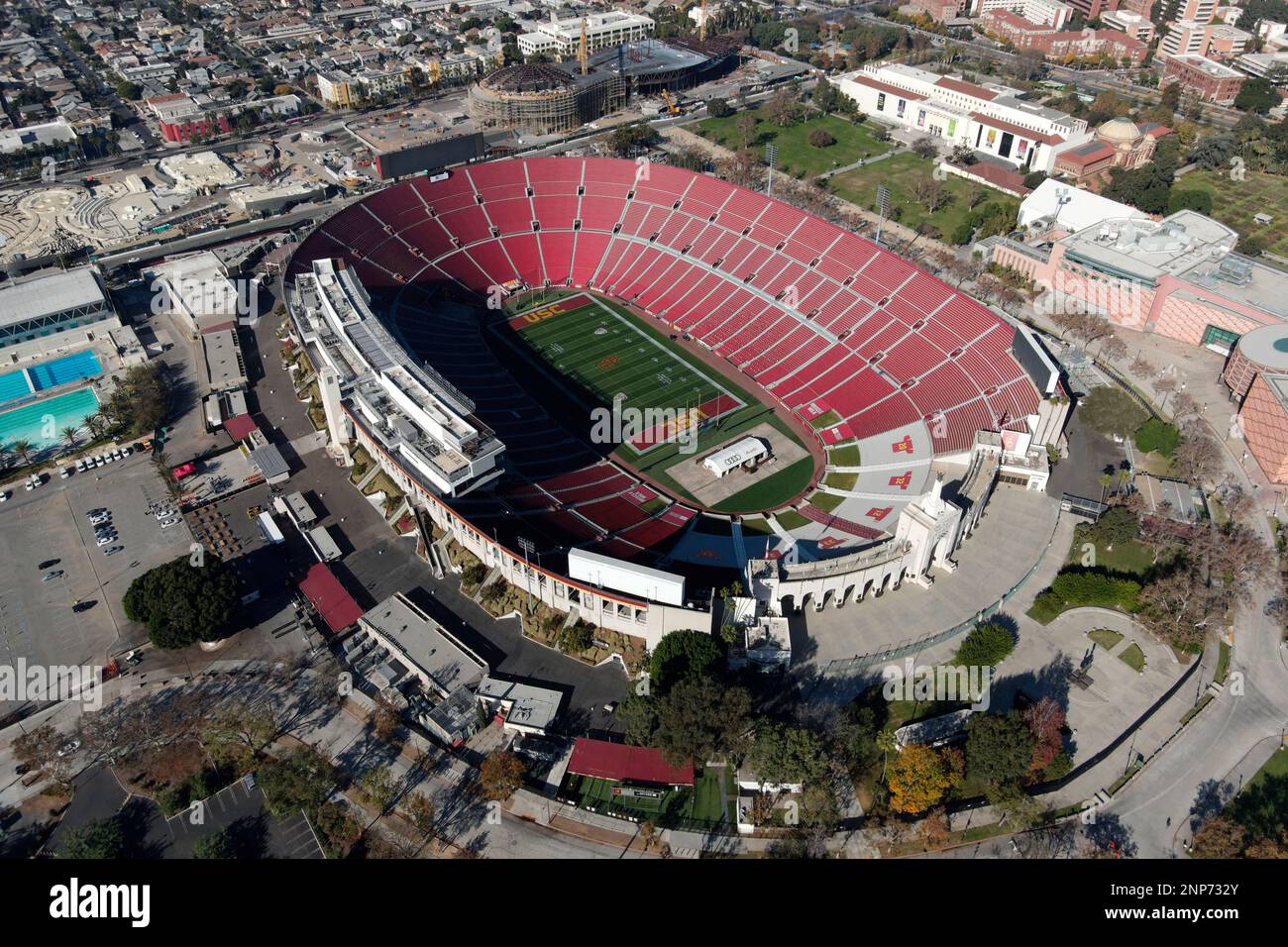 A general view of the Los Angeles Memorial Coliseum, Sunday. Dec. 6 ...