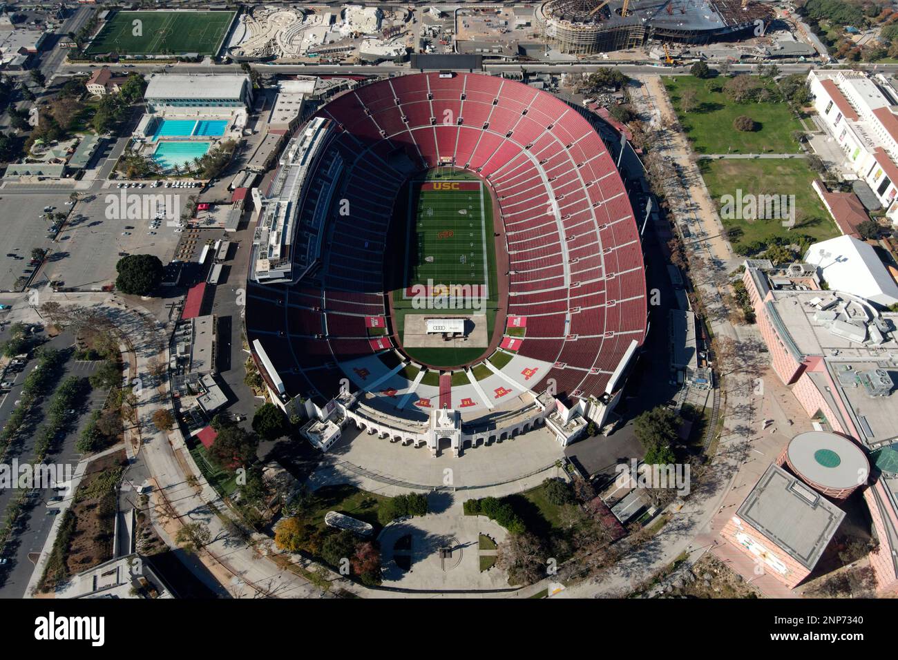 A general view of the Los Angeles Memorial Coliseum, Sunday. Dec. 6 ...