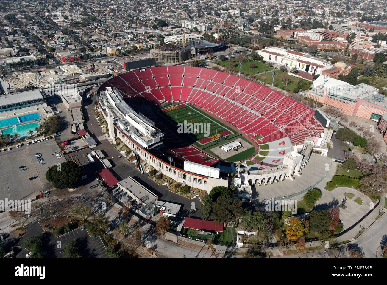 A general view of the Los Angeles Memorial Coliseum, Sunday. Dec. 6 ...