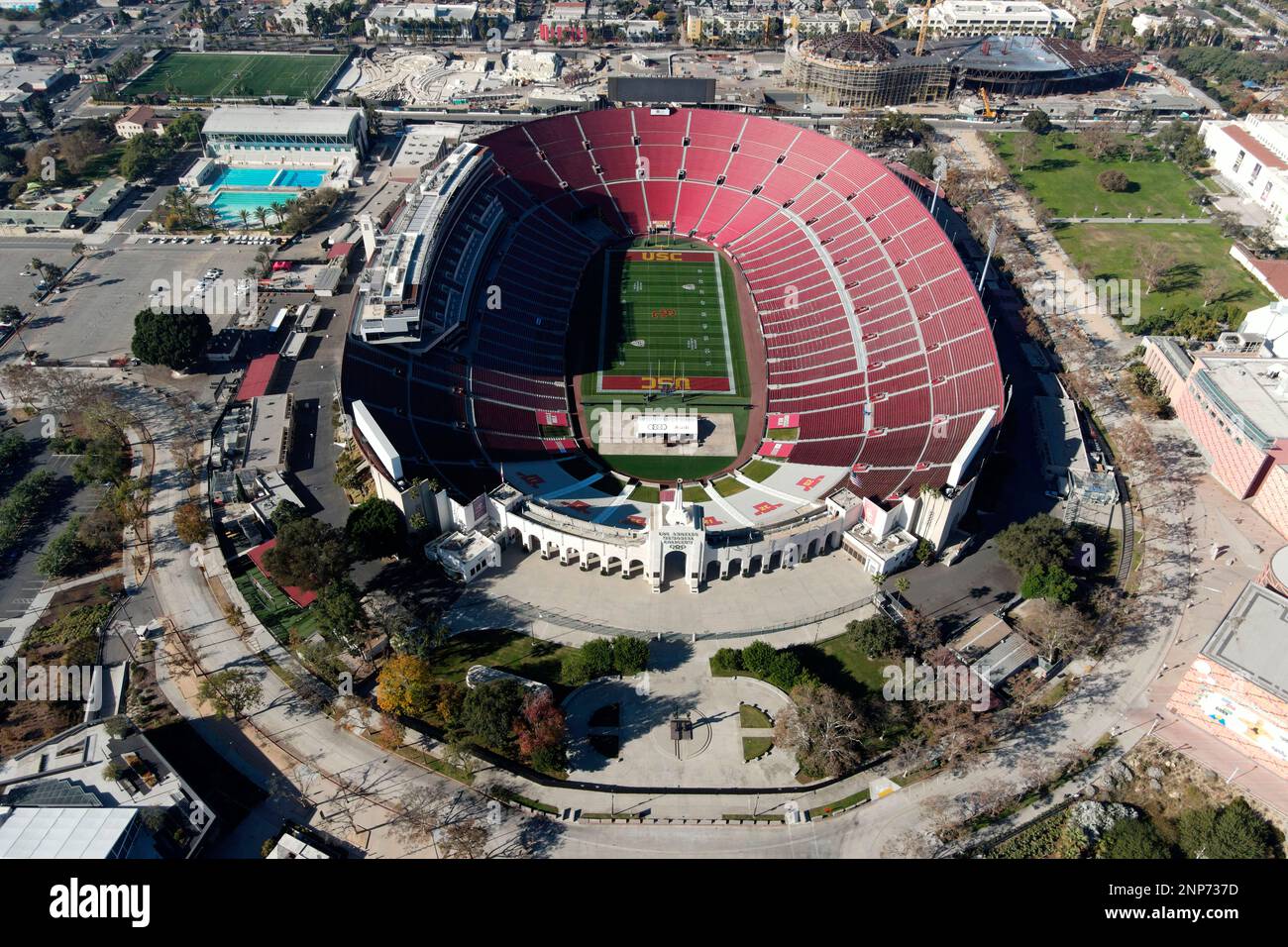 A general view of the Los Angeles Memorial Coliseum, Sunday. Dec. 6 ...