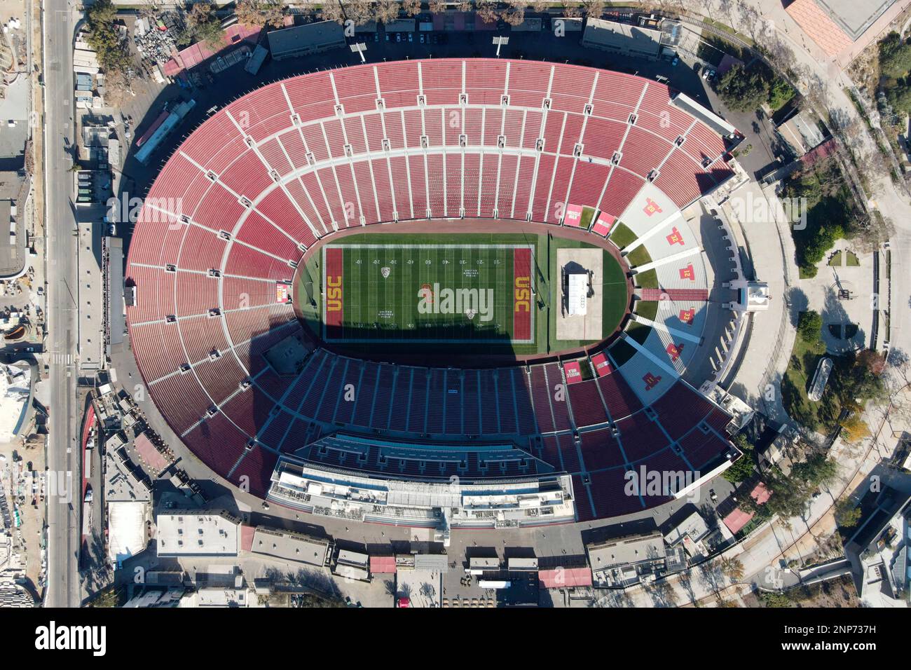 A general view of the Los Angeles Memorial Coliseum, Sunday. Dec. 6 ...