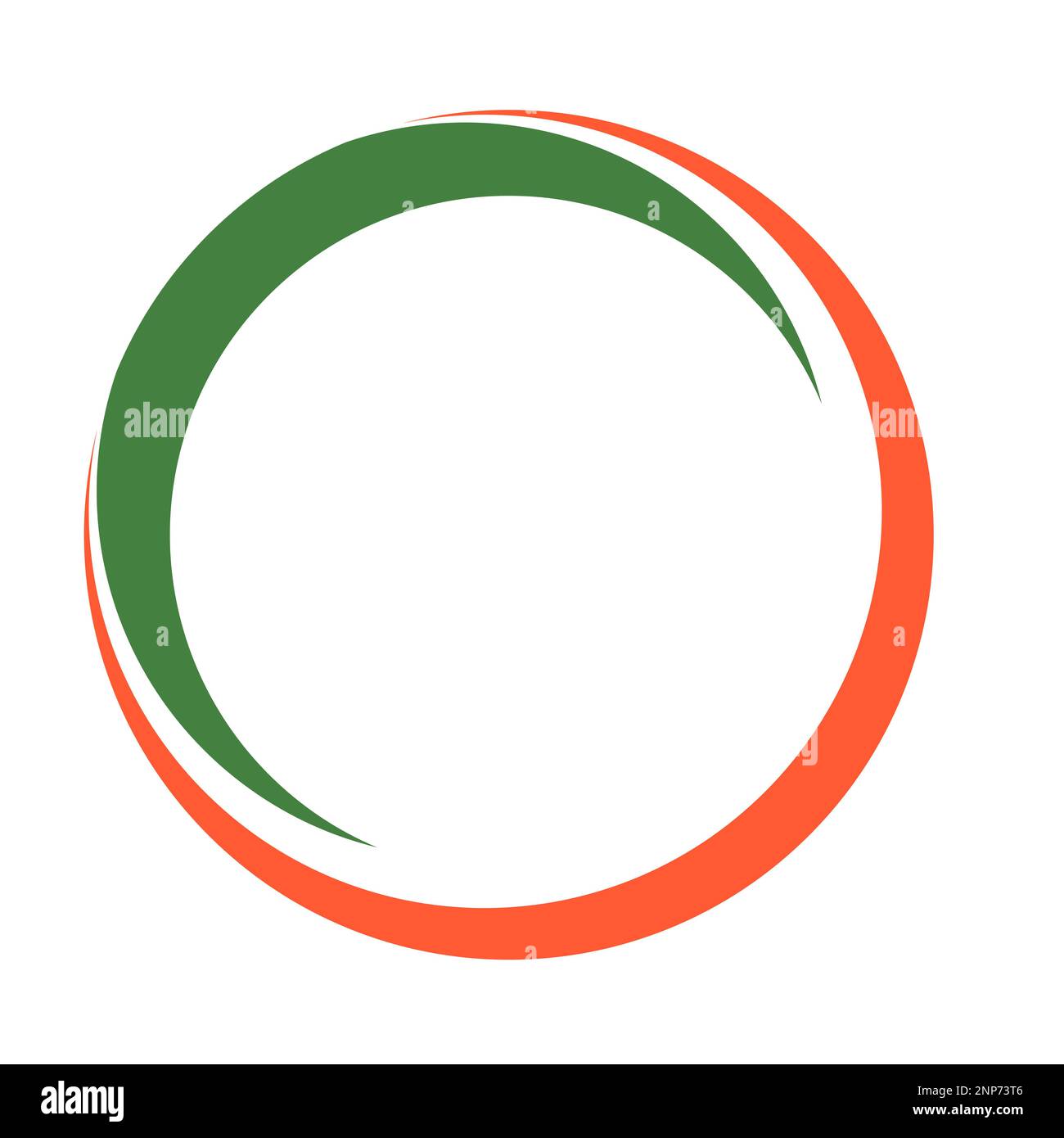 Circle logo icon, round graphic bridge, symbol swoosh color green Stock ...