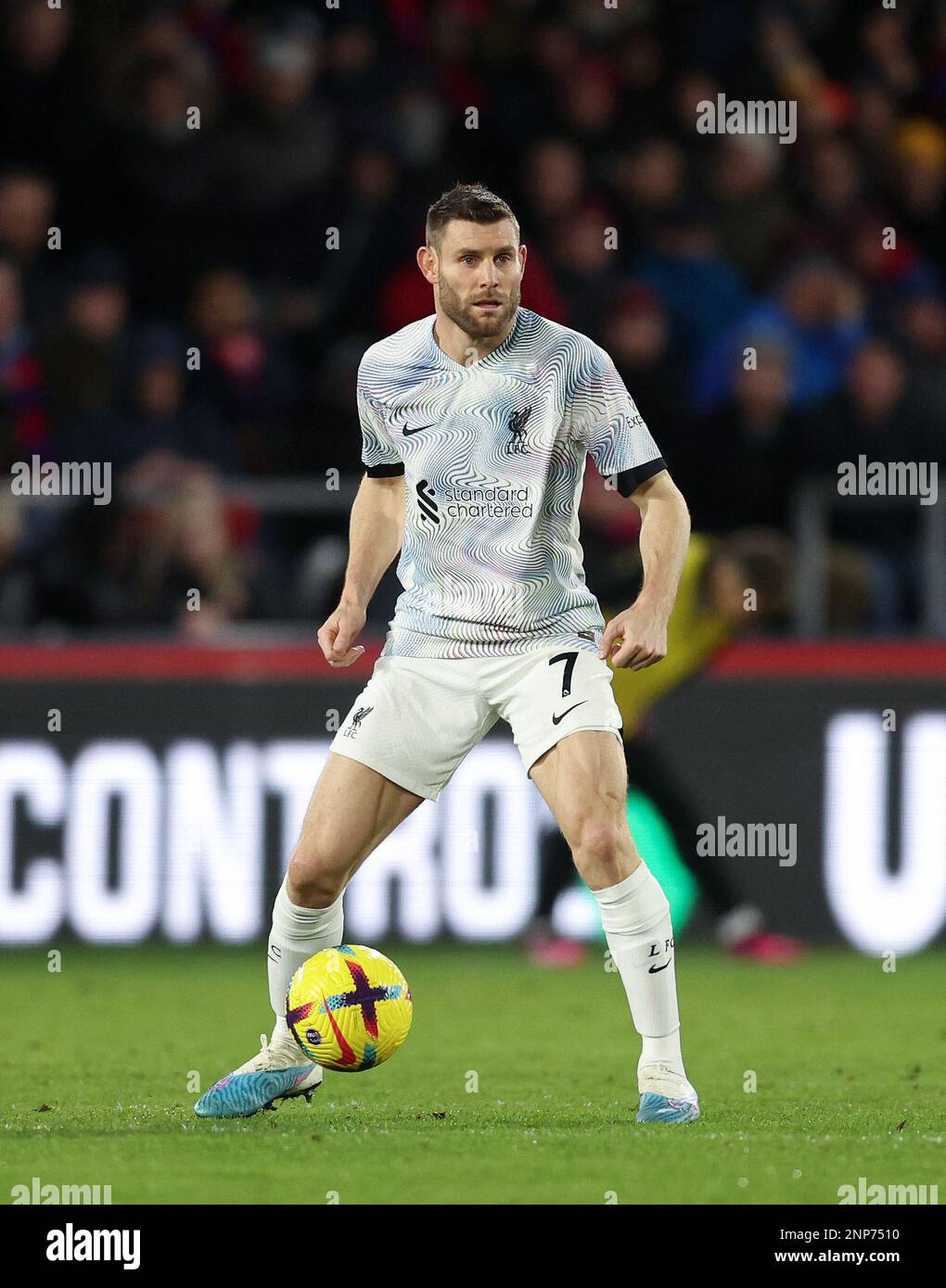 London, England, 25th February 2023. James Milner of Liverpool during ...