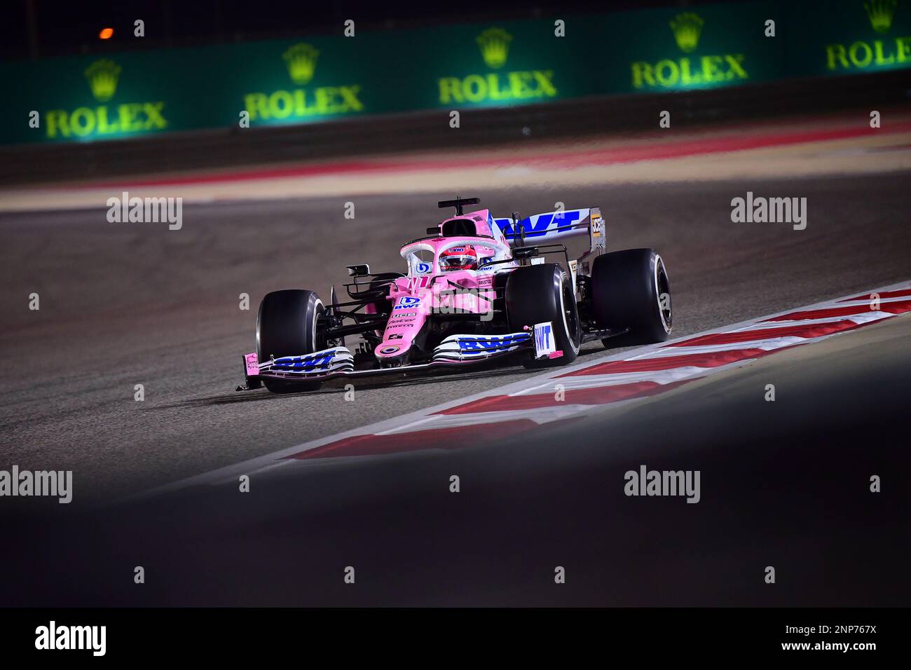Racing Point driver Sergio Perez of Mexico in action during Formula One ...