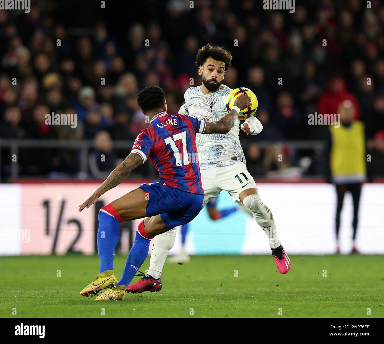 London, England, 25th February 2023. Mohamed Salah of Liverpool during ...