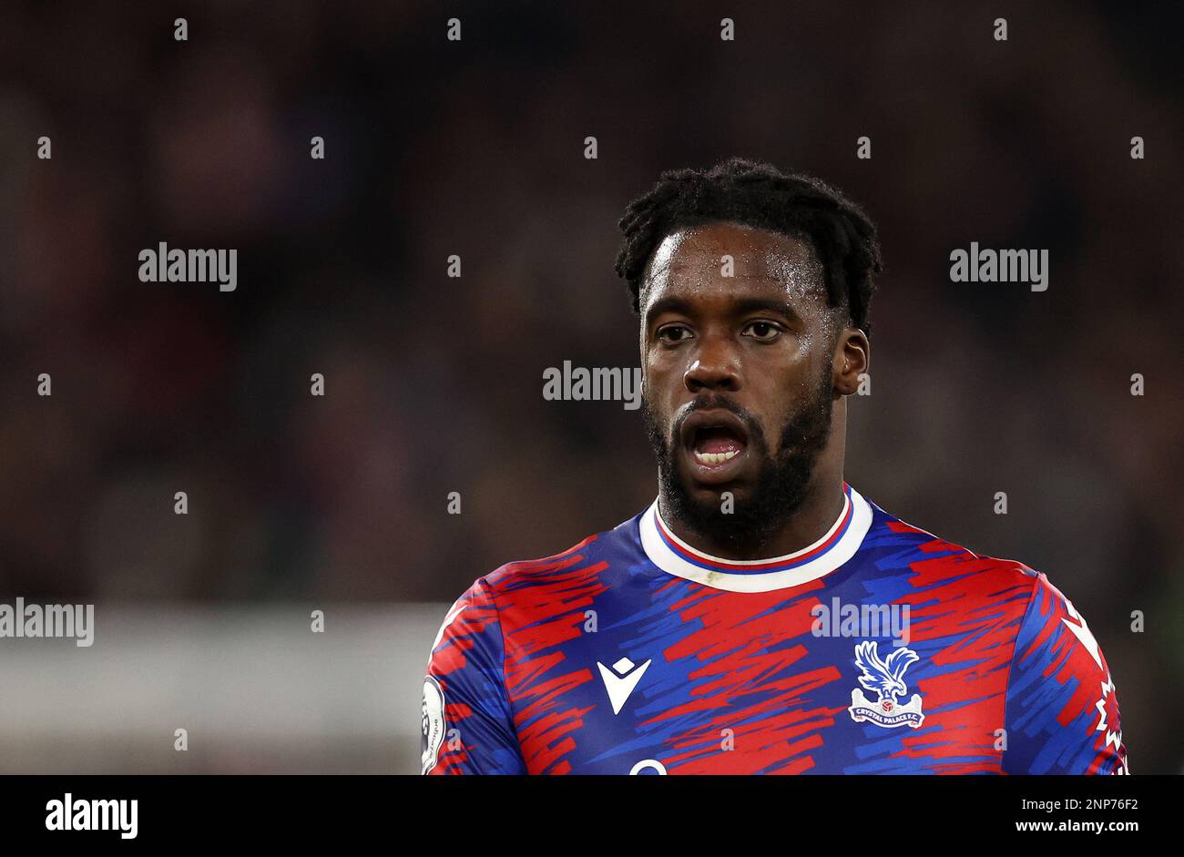 London, England, 25th February 2023. Jeffrey Schlupp of Crystal Palace ...