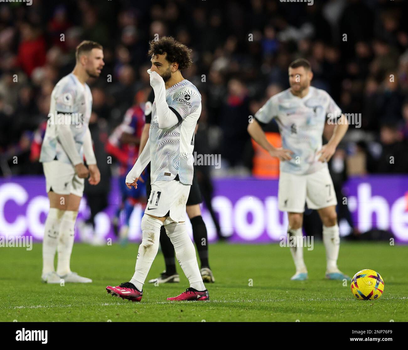 London, England, 25th February 2023. Mohamed Salah of Liverpool during ...
