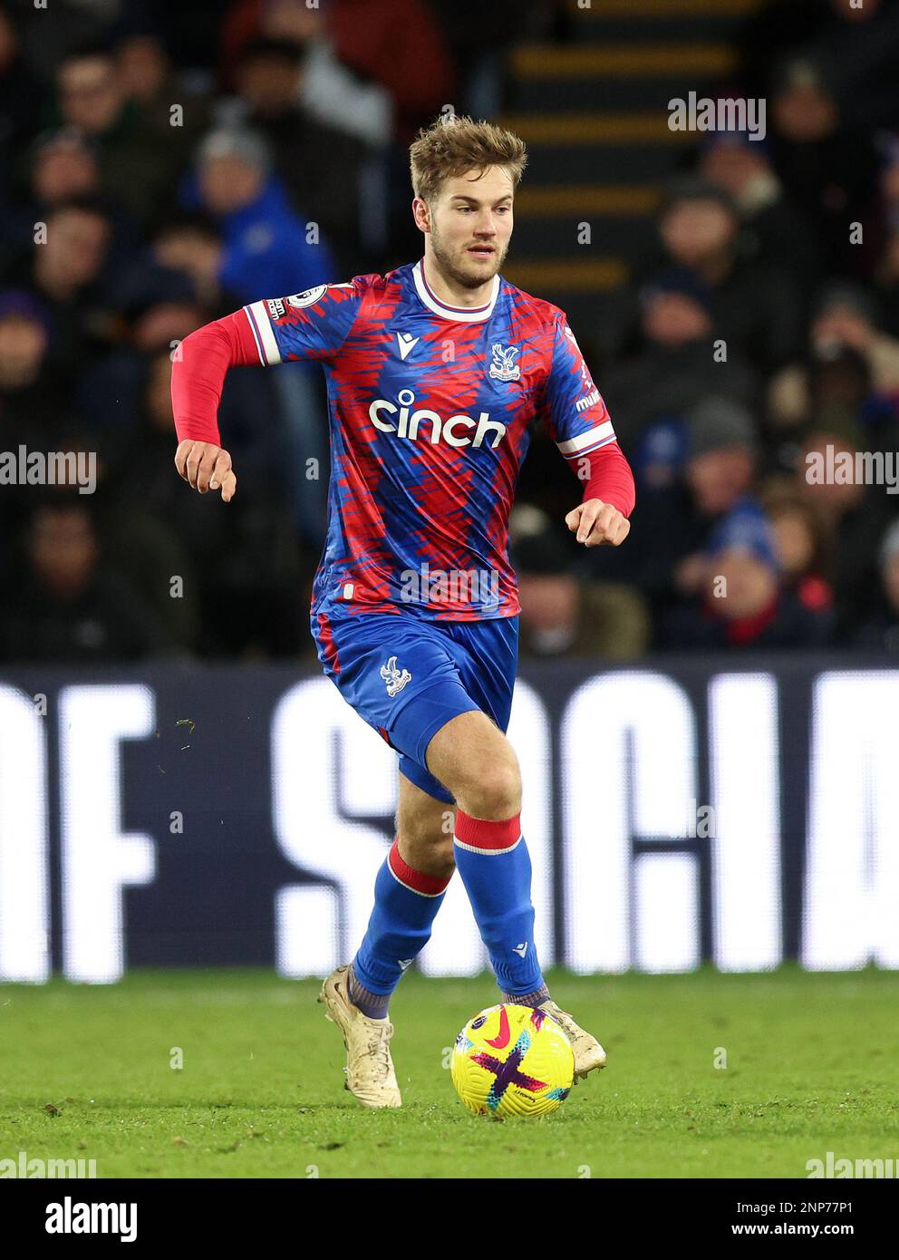 London, England, 25th February 2023. Joachim Andersen of Crystal Palace ...