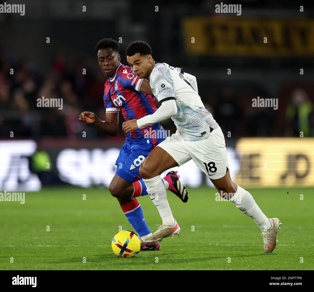 London, England, 25th February 2023. Albert Sambi Lokonga of Crystal ...