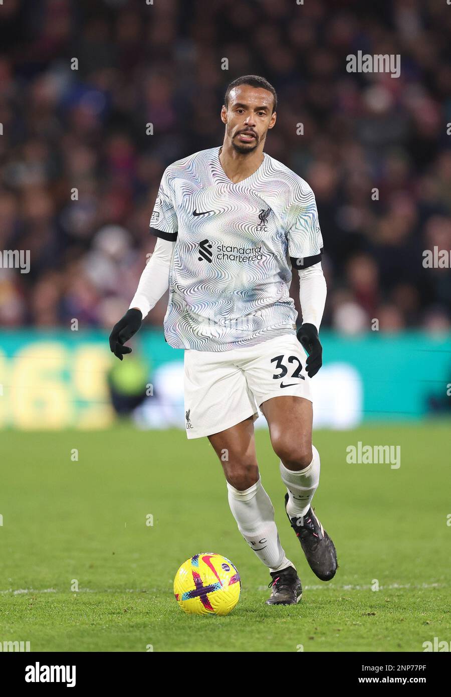 London, England, 25th February 2023. Joel Matip of Liverpool during the ...