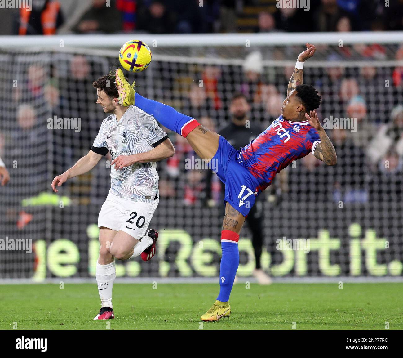 London, England, 25th February 2023. Nathaniel Clyne of Crystal Palace ...
