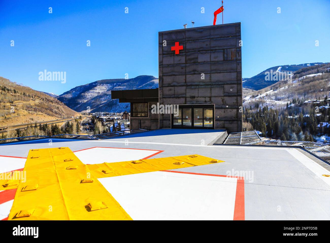 The helipad from the new East Wing of the Vail Health Hospital Monday ...