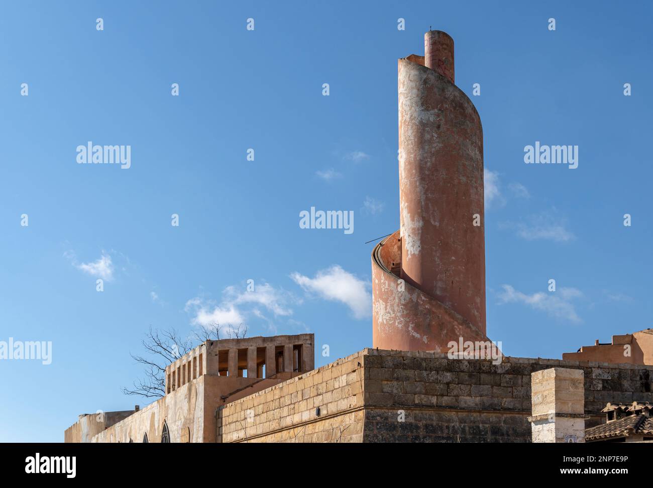 S'Illot, Spain; february 17 2023: Former Rico Rico restaurant, in a ...