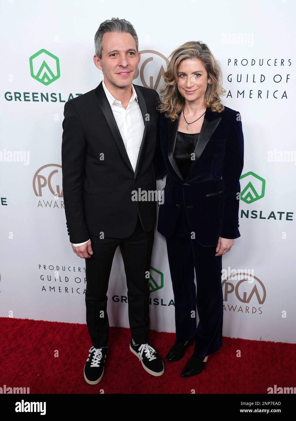 Los Angeles, USA. 25th Feb, 2023. Justin Wilkes and Sara Bermstein ...