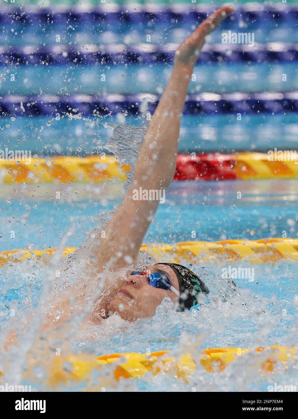 Ryosuke Irie competes during the 100-meter backstroke of the Japan ...