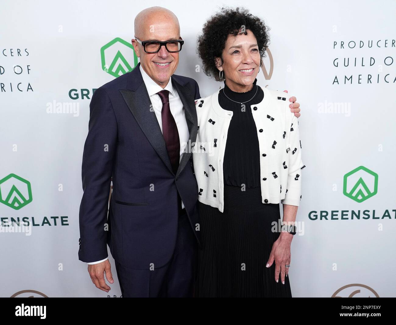 Los Angeles, USA. 25th Feb, 2023. Donald De Line and Stephanie Allain ...