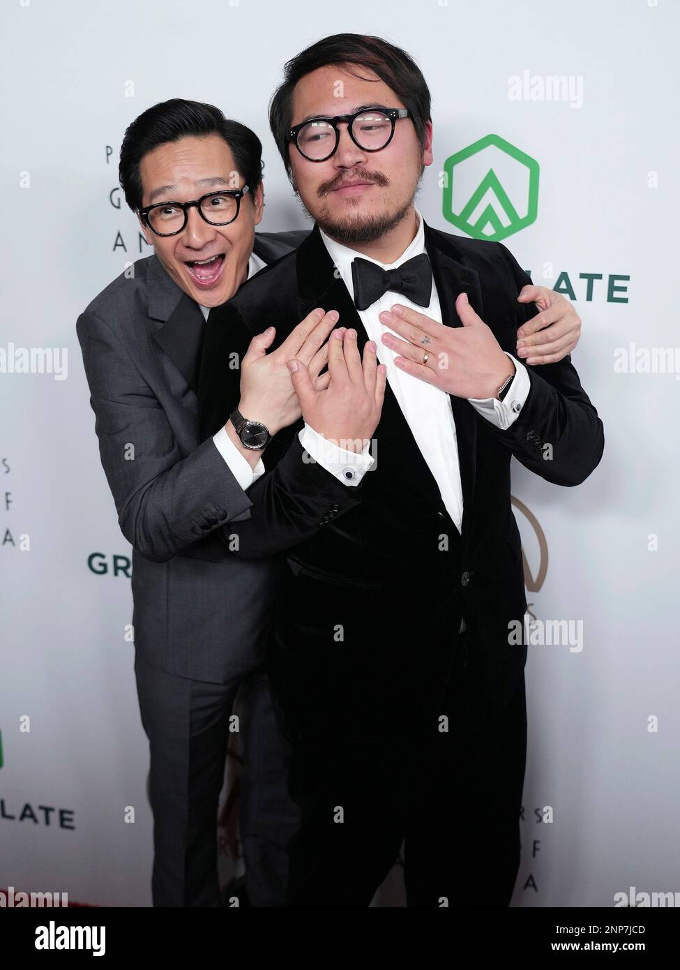 Los Angeles, USA. 25th Feb, 2023. Ke Huy Quan and Daniel Kwan arrive at ...