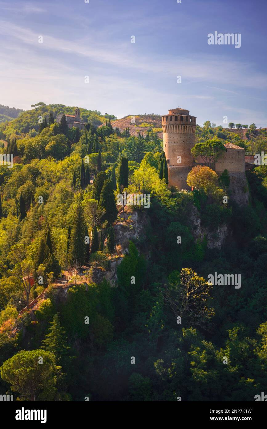 Brisighella historic fortress. View from clock tower. Also known as ...