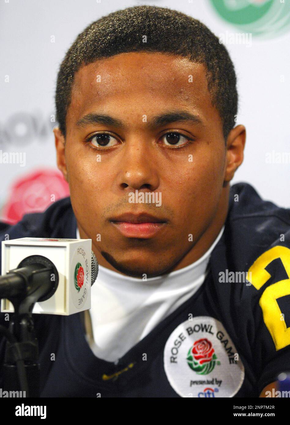 Michigan running back Mike Hart at Rose Bowl Media Day at the Home ...