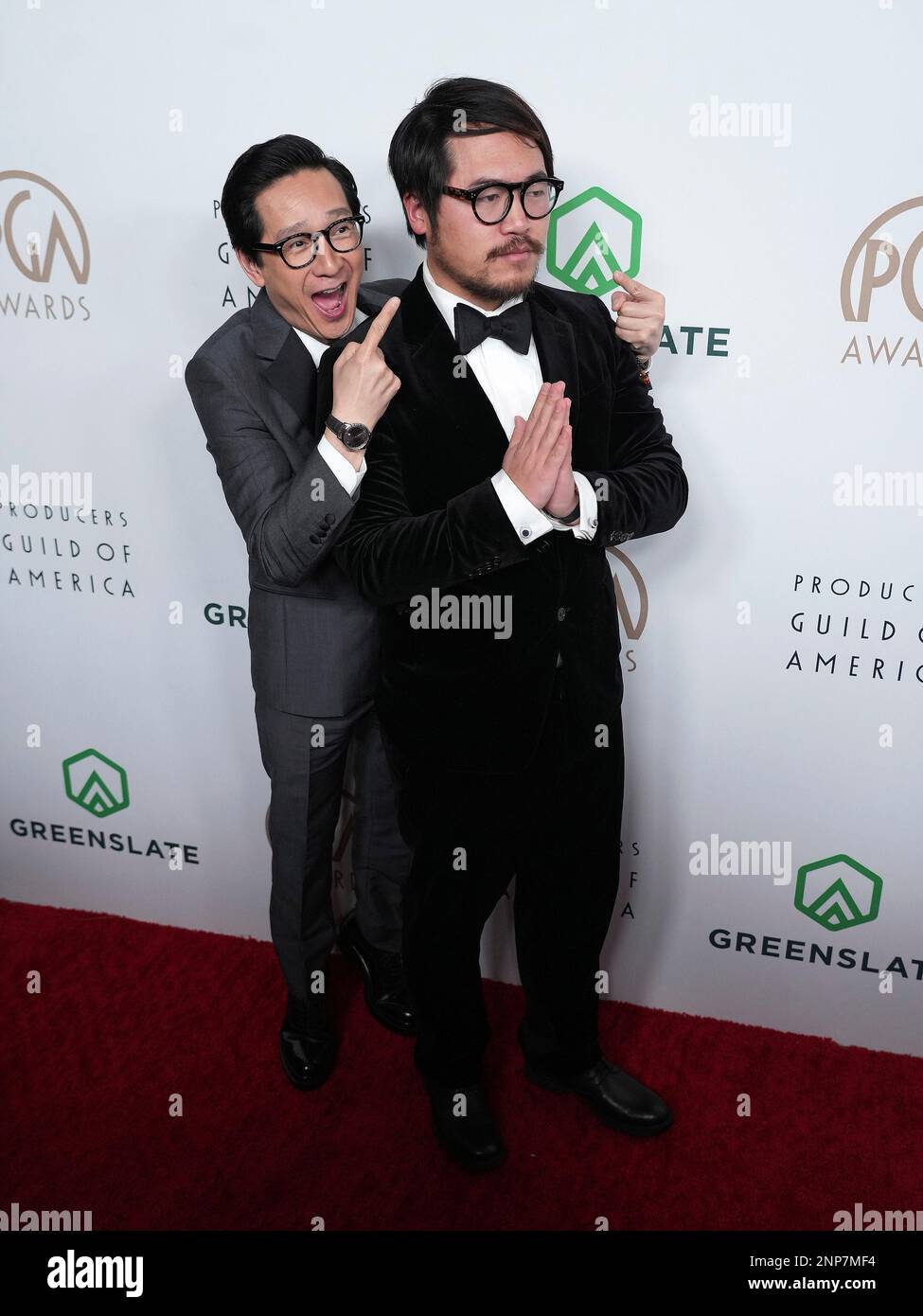 Los Angeles, USA. 25th Feb, 2023. Ke Huy Quan and Daniel Kwan arrive at ...