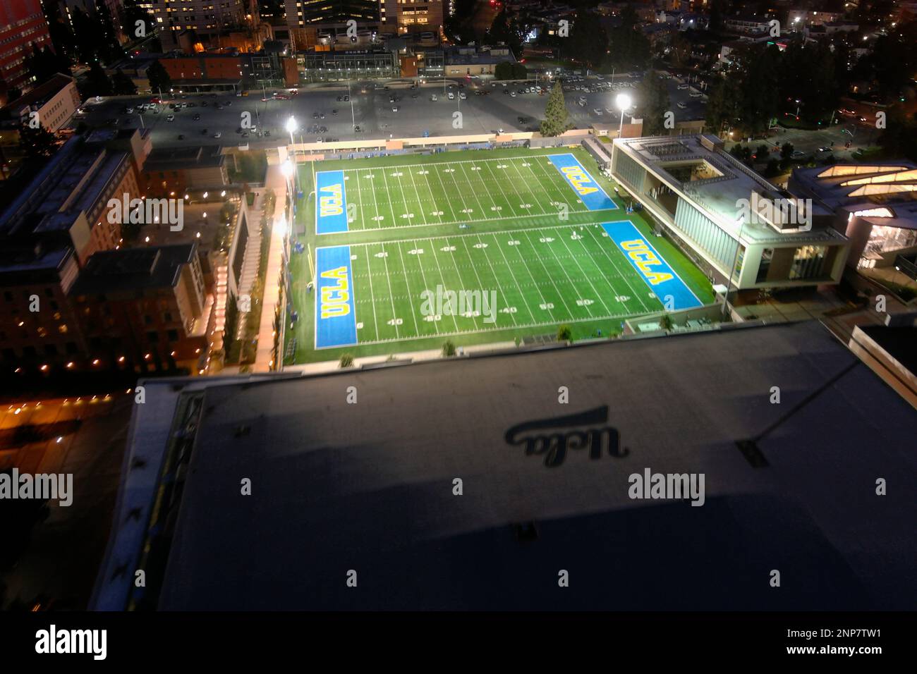 General overall aerial view of the Wasserman Football Center and ...